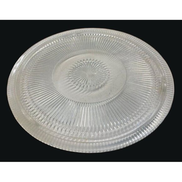 Dining | Vintage Clear Glass Footed Cake Plate Serving Tray | Poshmark
